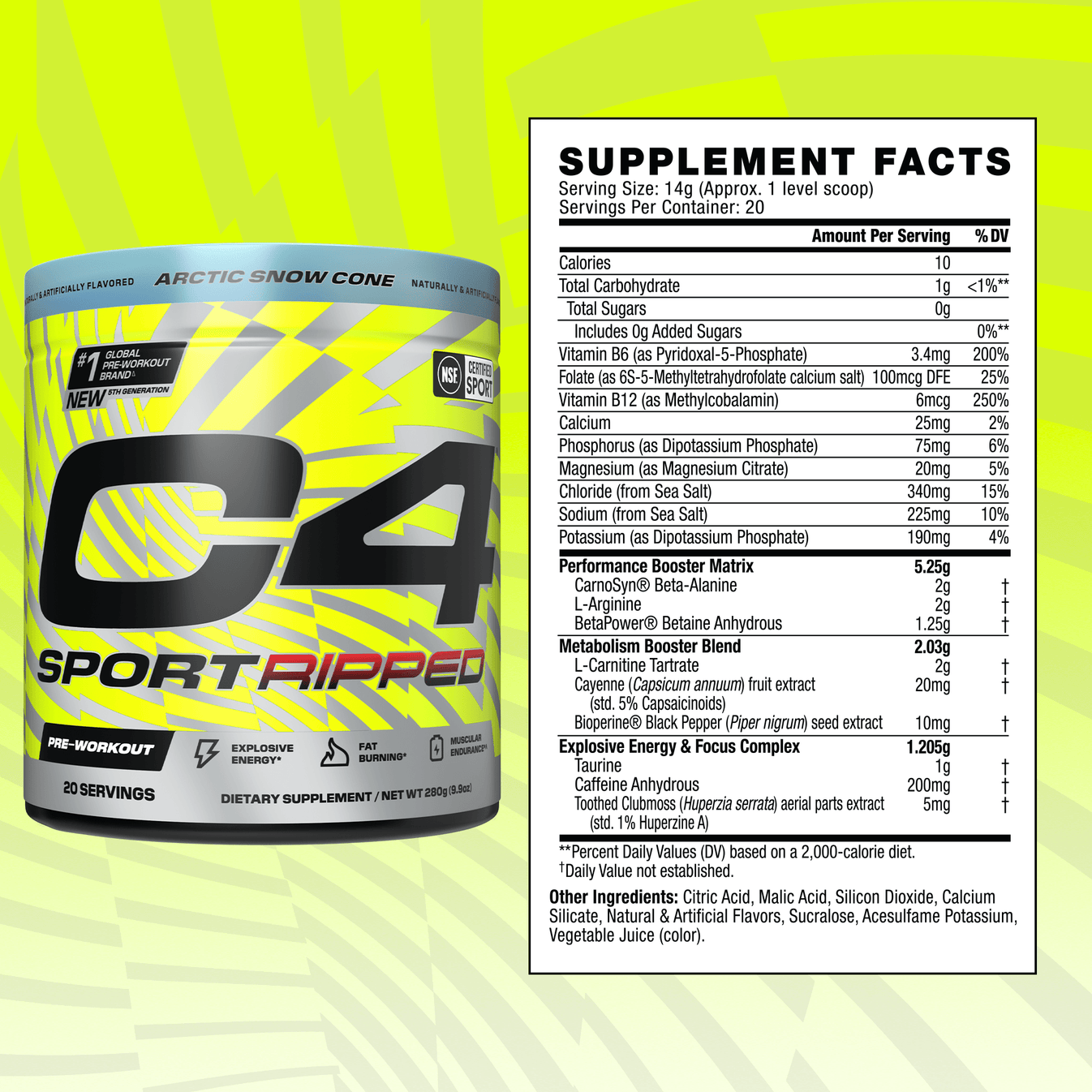 Cellucor C4 Sport® Ripped- Fat Burning Pre-Workout for Athletes