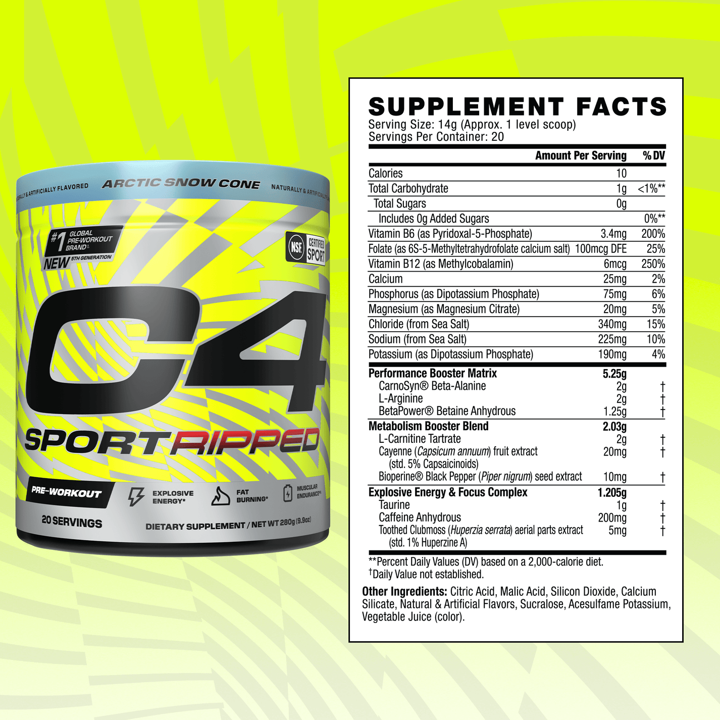 Cellucor C4 Sport® Ripped- Fat Burning Pre-Workout for Athletes