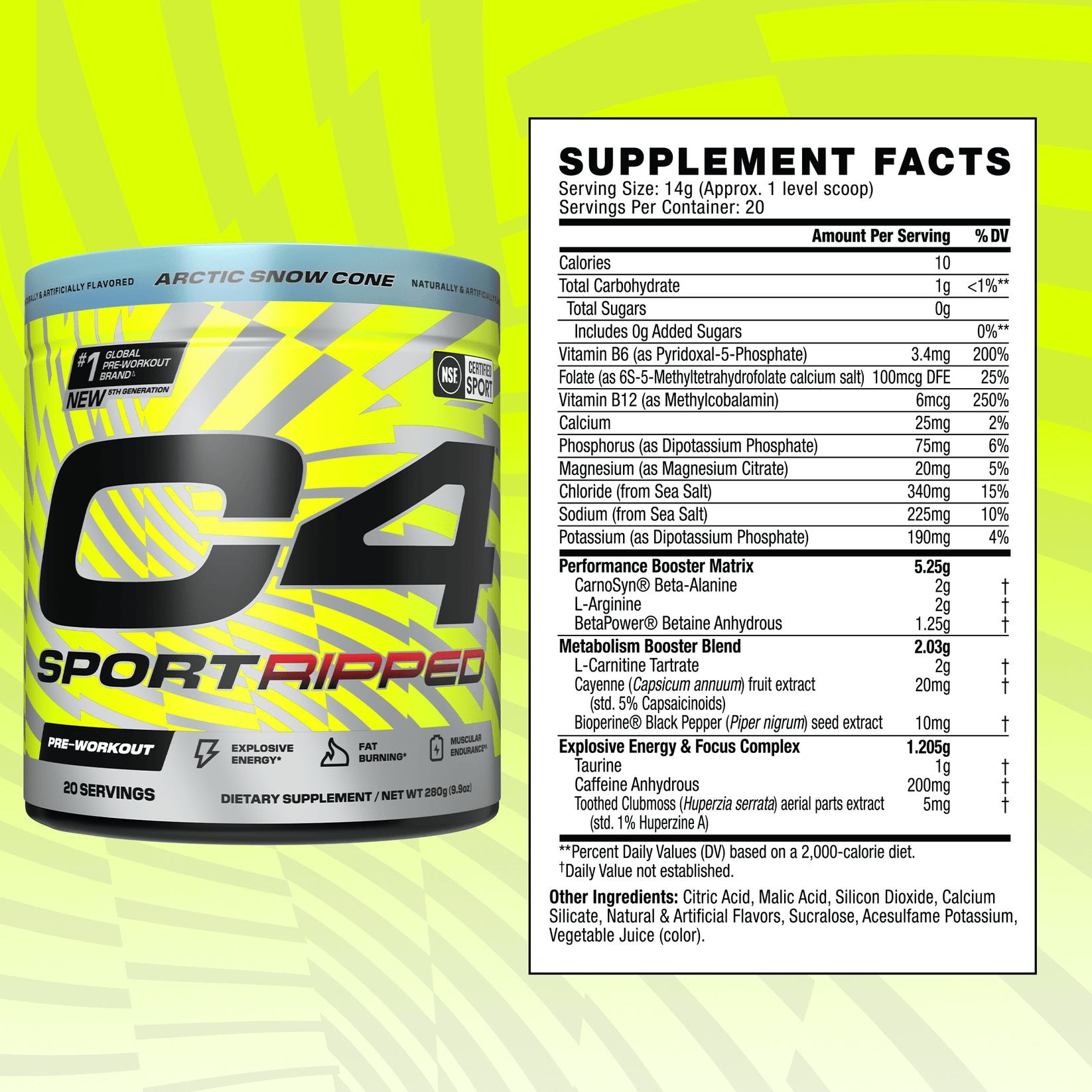 Cellucor C4 Sport® Ripped- Fat Burning Pre-Workout for Athletes