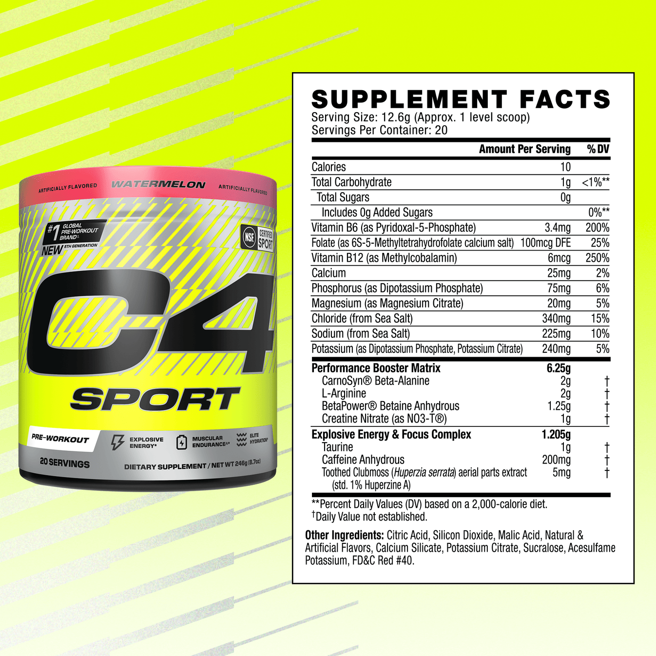 Cellucor C4 Sport® - NSF Certified Pre-Workout for Athletes