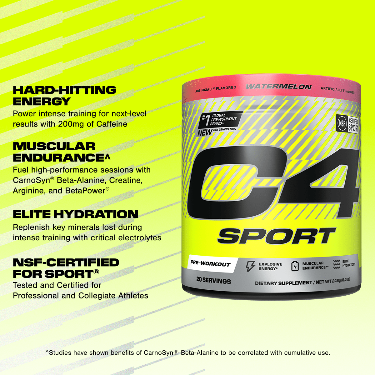 Cellucor C4 Sport® - NSF Certified Pre-Workout for Athletes