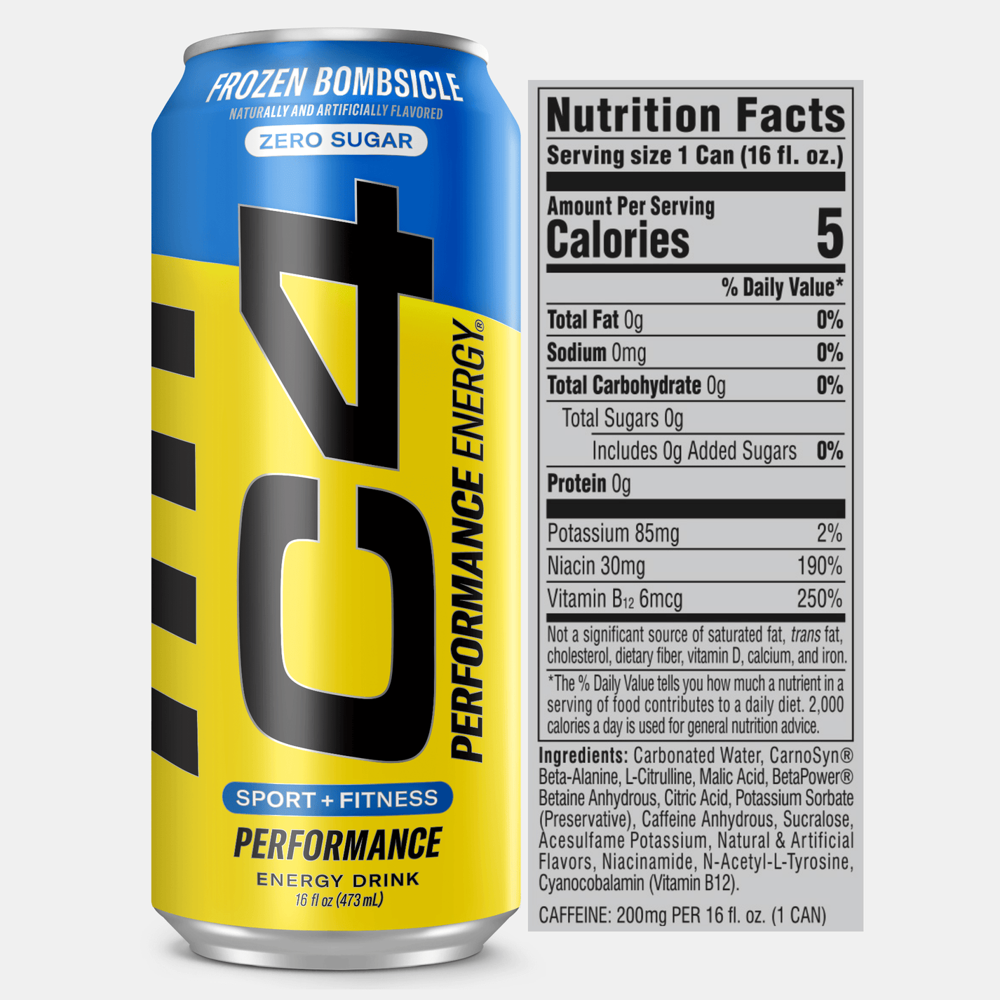 C4® Energy Carbonated | Energy Drink 12oz & 16oz (12-Pack) | Cellucor