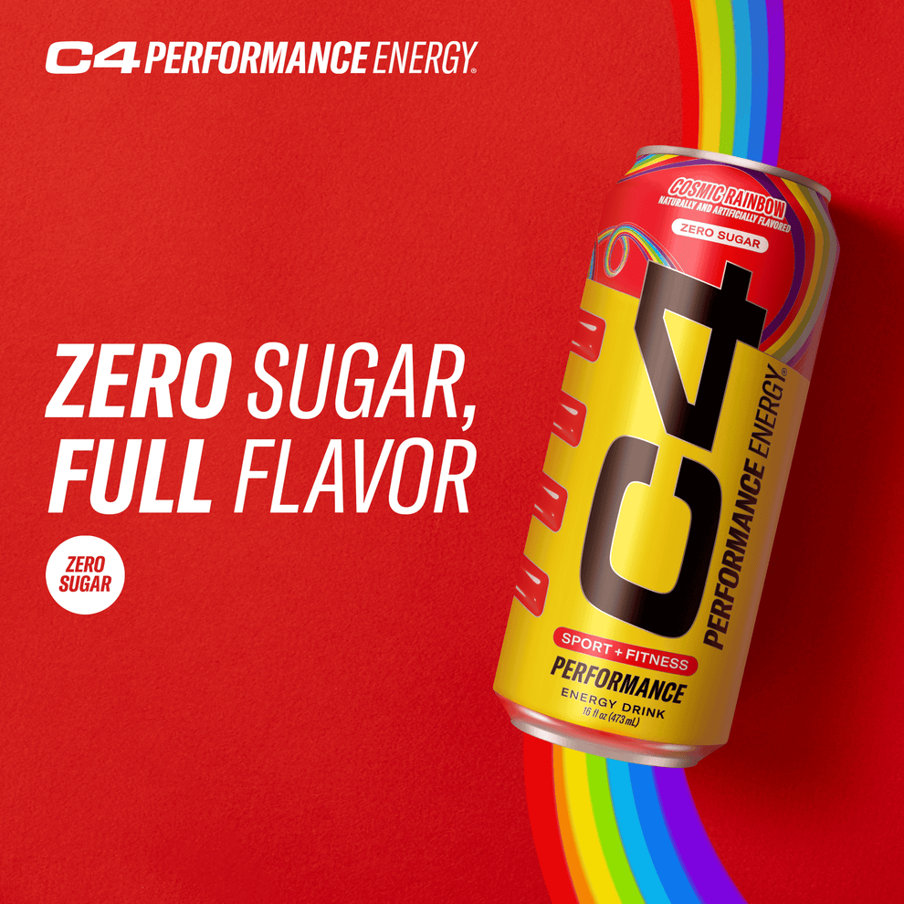 C4 Energy x Cosmic Rainbow | Carbonated Energy Drink 16oz (12-Pack ...