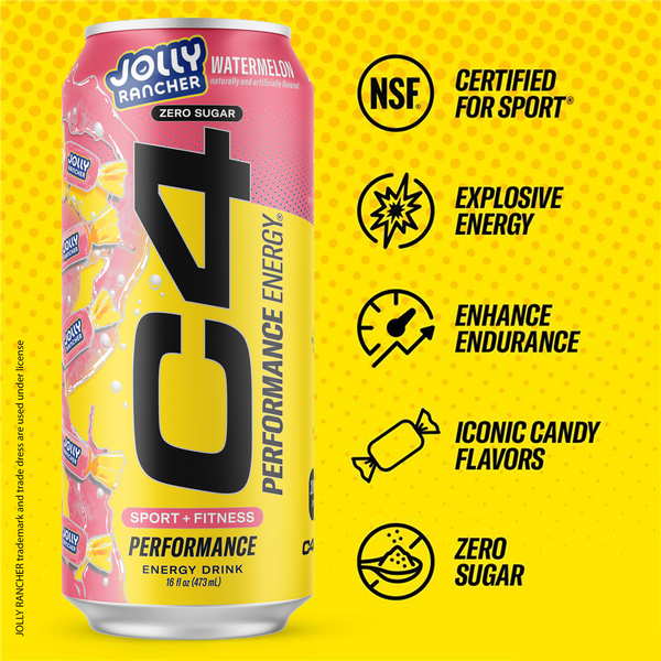 C4 Energy® x Jolly Rancher™ | Carbonated Energy Drink 16oz (12-Pack ...