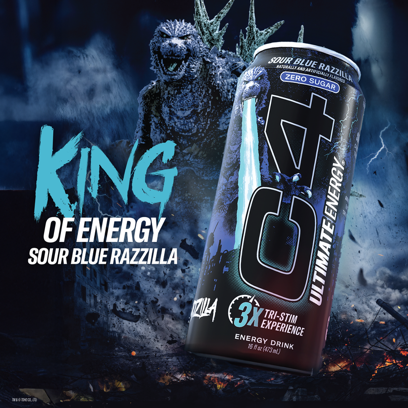 C4 Ultimate Energy® Carbonated x Godzilla | 300mg Energy Drink (12-Pack ...