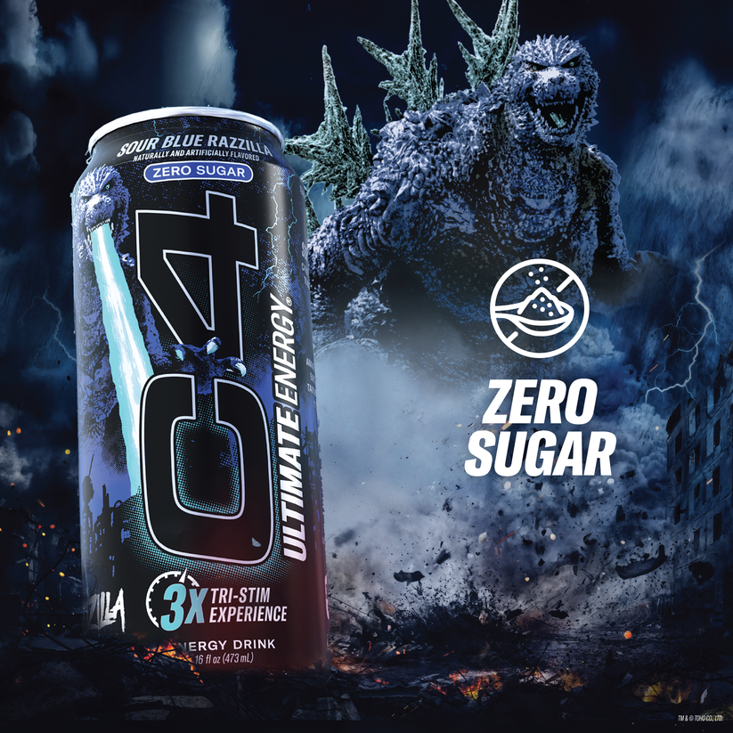 C4 Ultimate Energy® Carbonated x Godzilla | 300mg Energy Drink (12-Pack ...