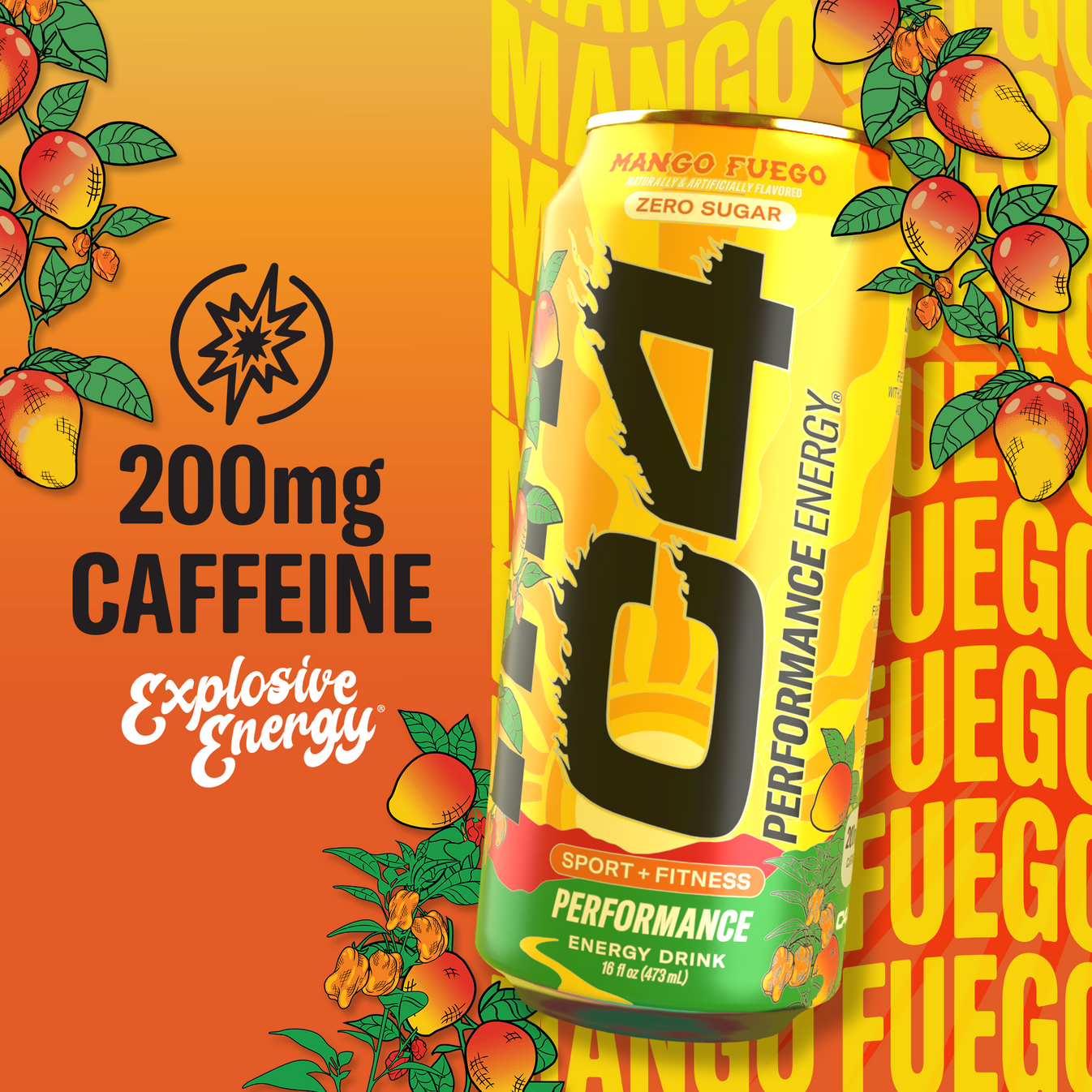C4® Energy Carbonated | Energy Drink 12oz & 16oz (12-Pack) | Cellucor