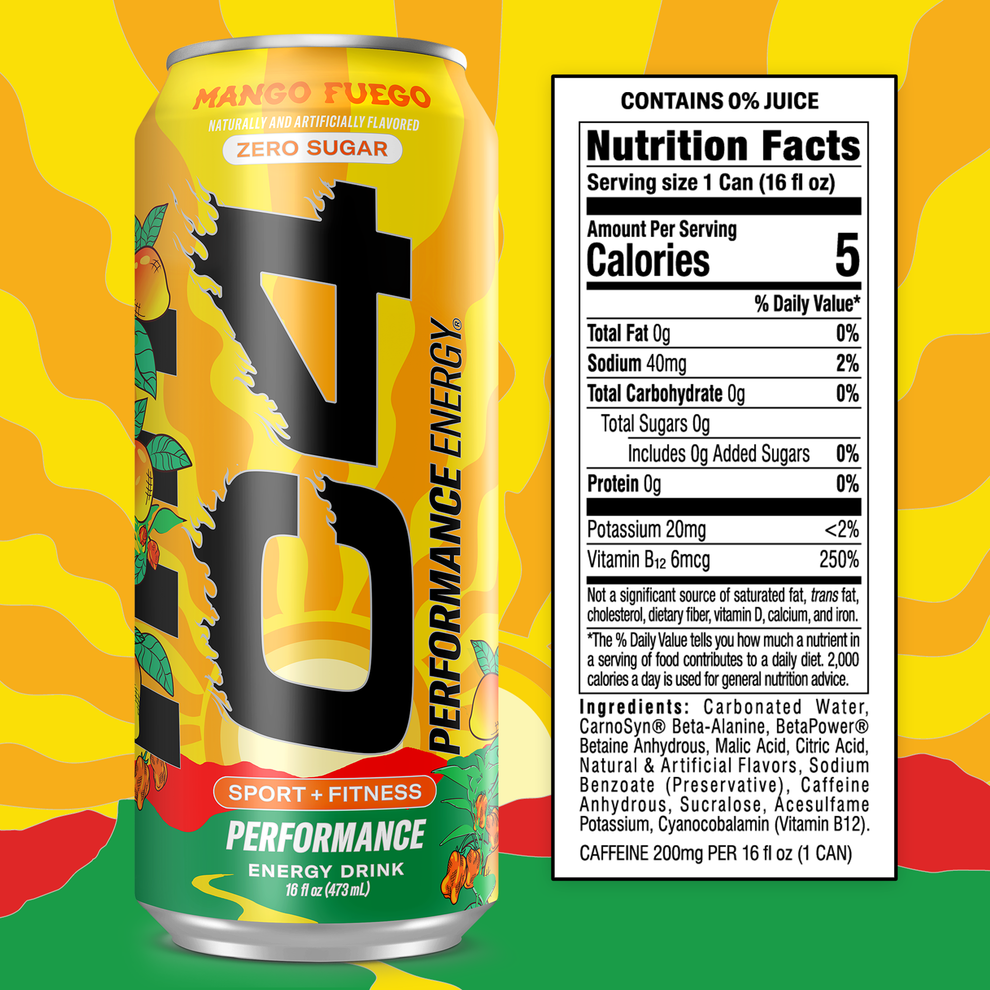 C4® Energy Carbonated | Energy Drink 12oz & 16oz (12-Pack) | Cellucor