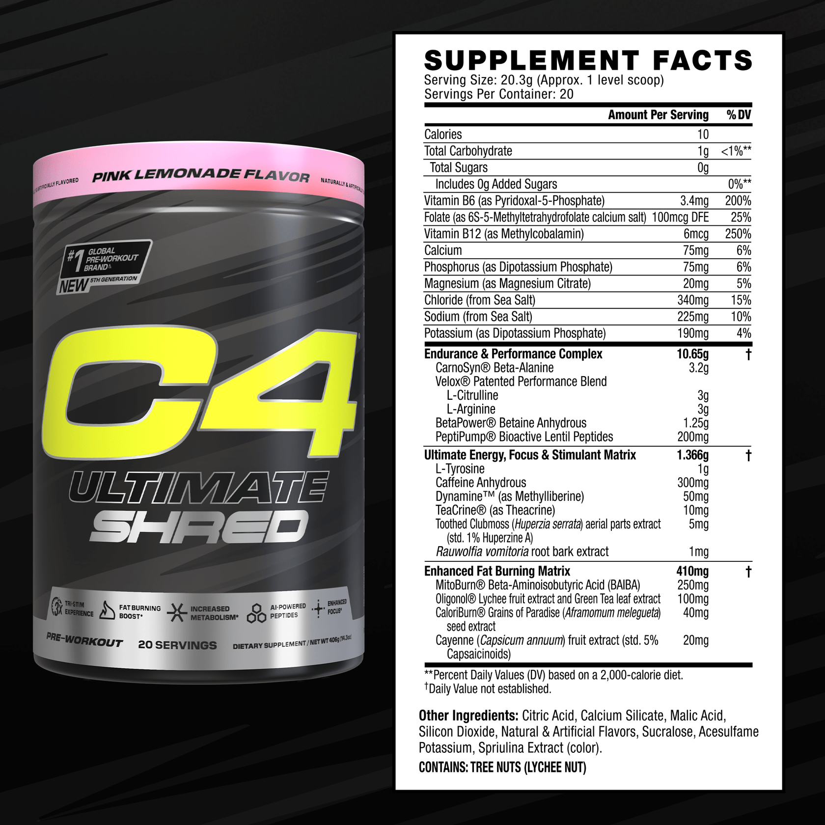 C4 Ultimate Shred Pre-Workout Powder – Cellucor
