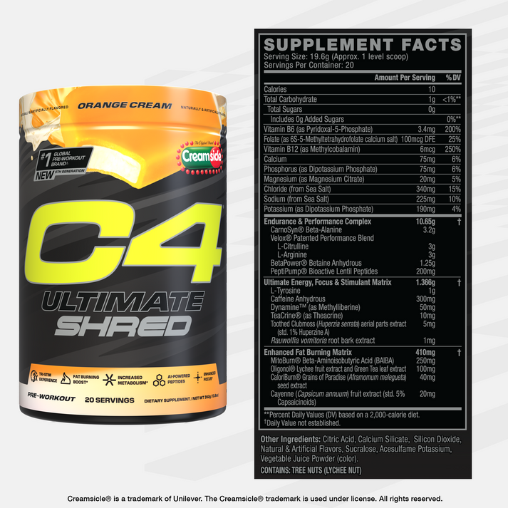 C4 Ultimate® Shred x Popsicle Pre Workout Powder – Cellucor