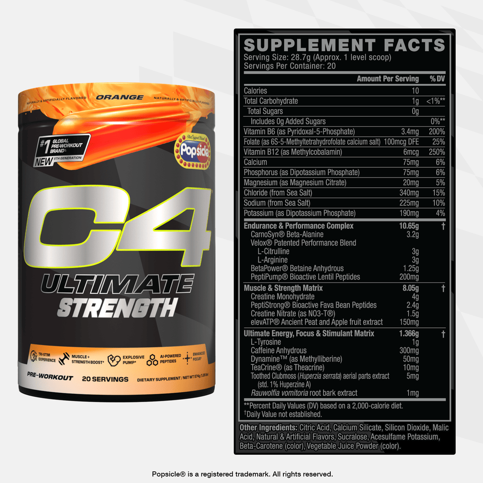 C4 Ultimate® Strength x Popsicle Pre Workout Powder – Cellucor