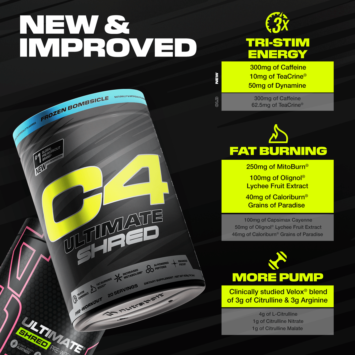 C4 Ultimate Shred Pre-Workout Powder – Cellucor