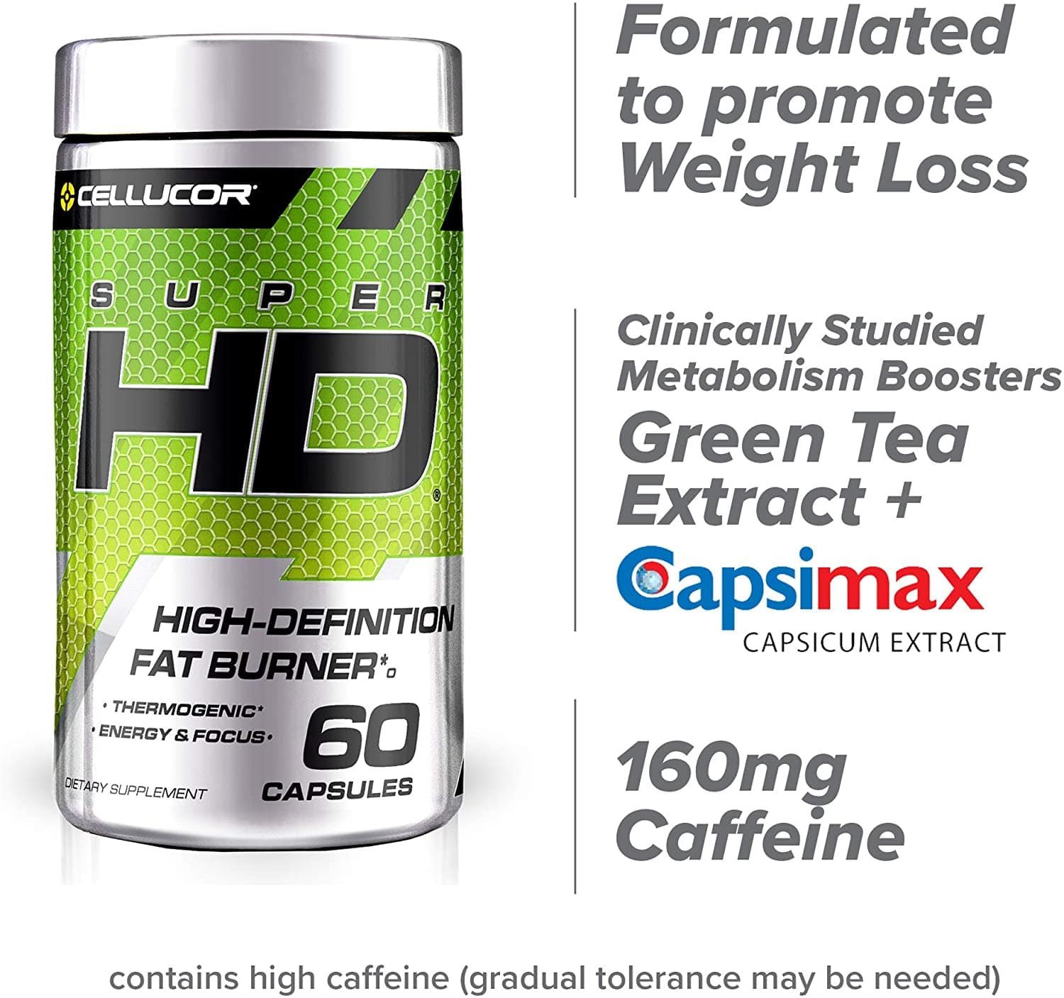 Cellucor® SuperHD Thermogenic Fat Burner, 60 Capsules